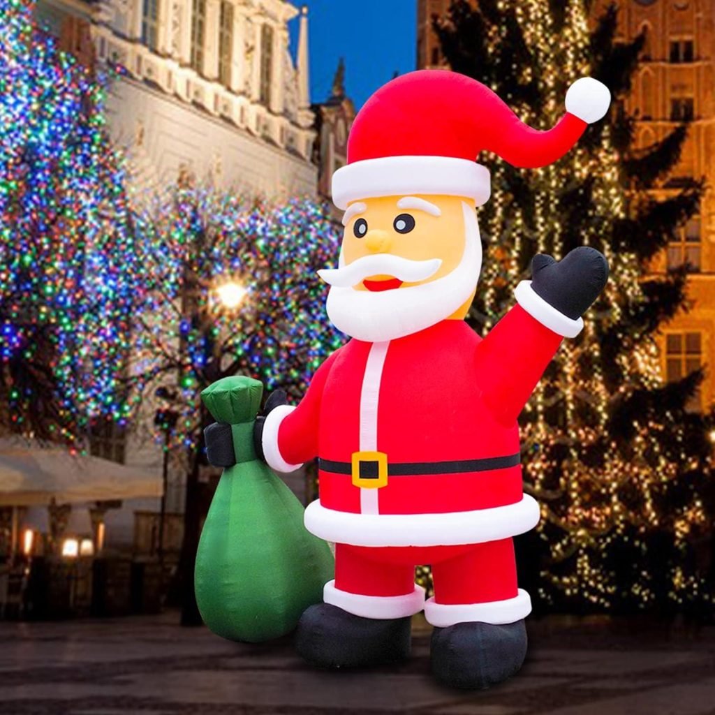 26FT Christmas Giant Inflatable Santa Claus Outdoor Xmas Blow Up ...